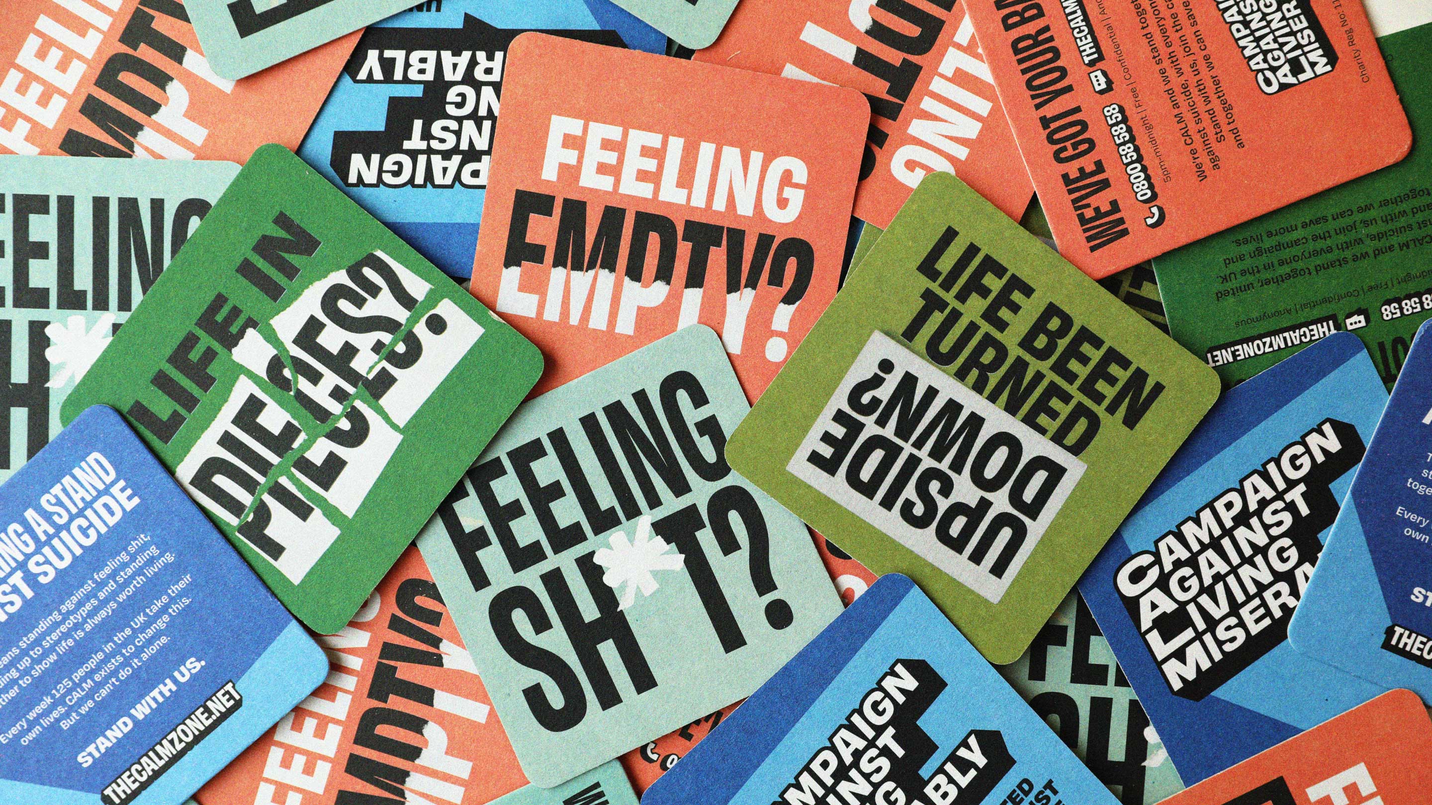 Campaign Against Living Miserably branding – Brand and website | Output