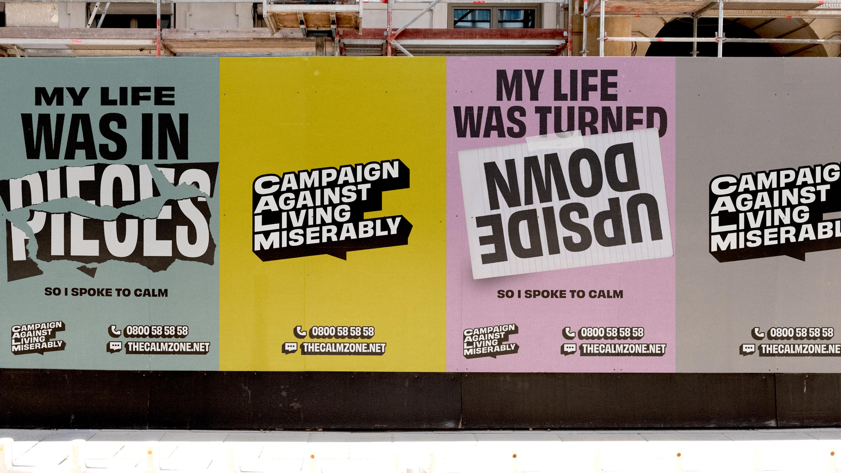 Campaign Against Living Miserably branding – Brand and website | Output